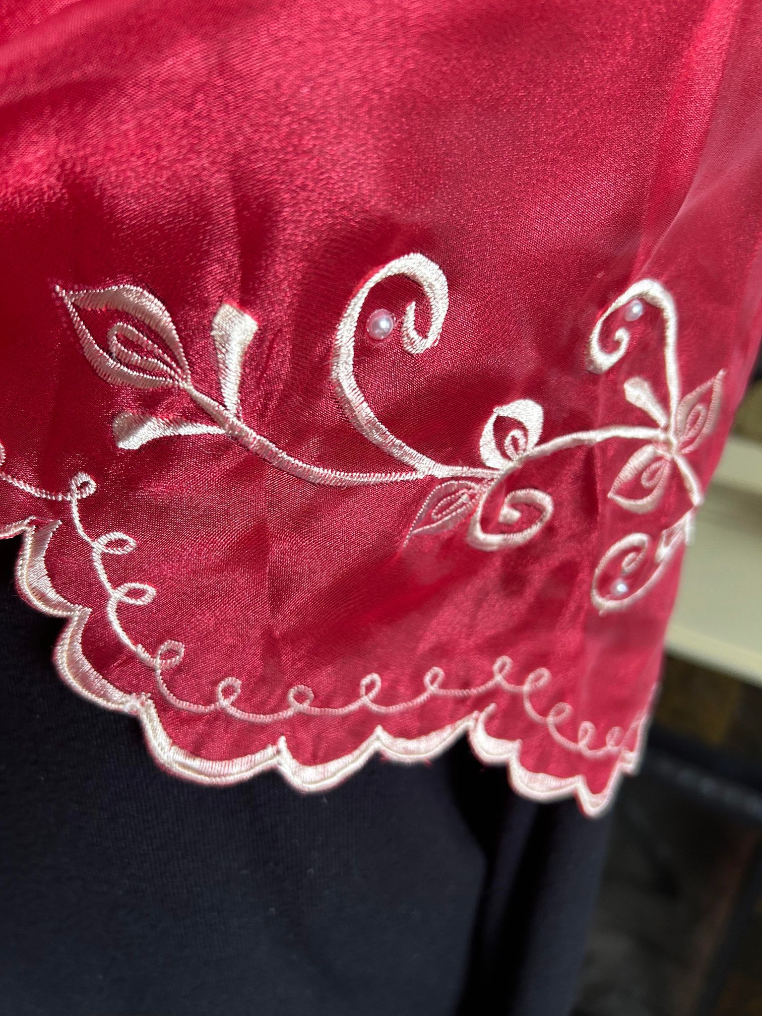 Philippines Filipino Organza Alampay| Traditional Philippine Shawl red ...